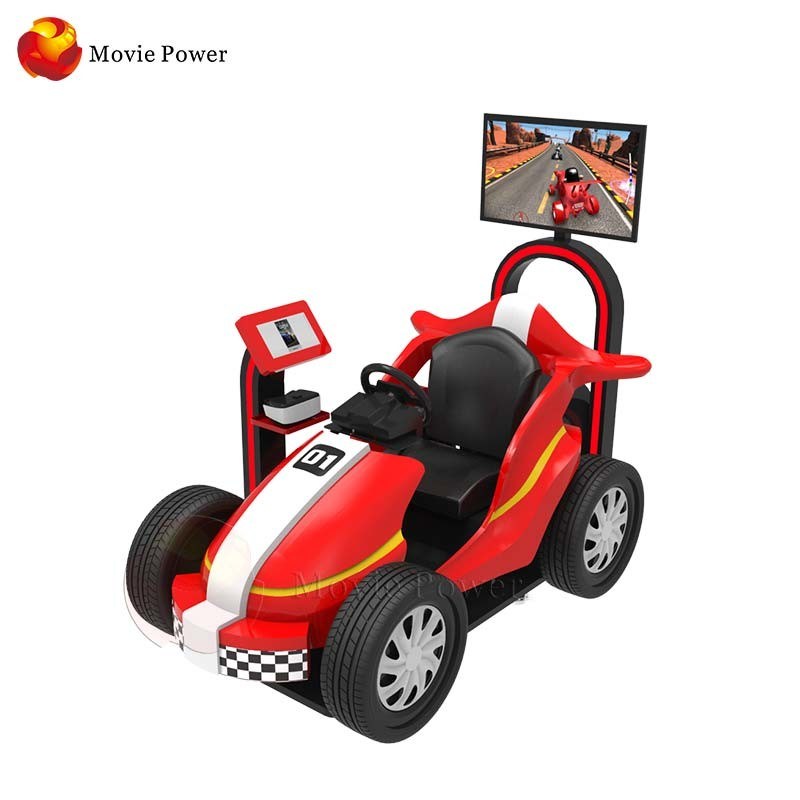 Purple Horn Children Amusement 9D Simulator Virtual Reality Racing Game ...