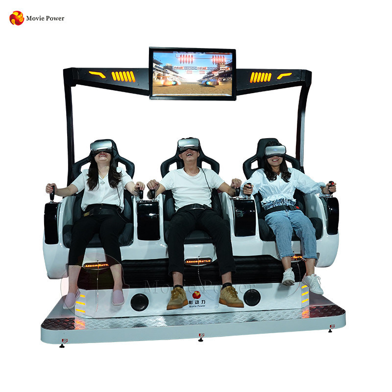 Amusement 9D VR Cinema 360 Vision 3 Seats Egg Virtual Reality Motion Chair Simulator