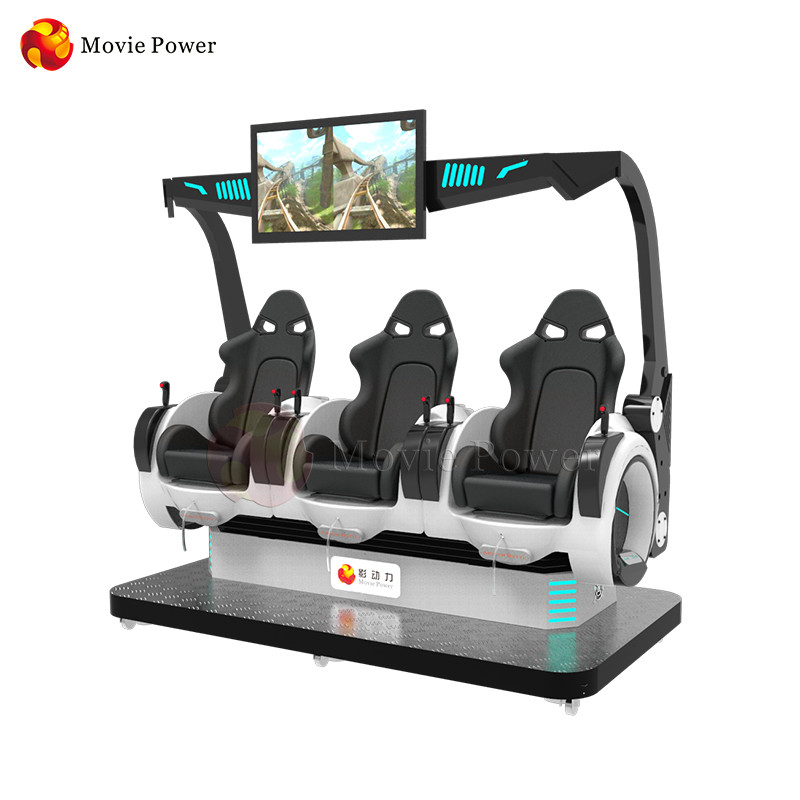 Amusement 9D VR Cinema 360 Vision 3 Seats Egg Virtual Reality Motion Chair Simulator